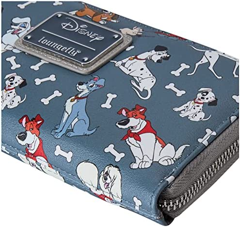 Loungefly Disney Dogs Wallet Zip Around Clutch Faux Leather (Grey ...