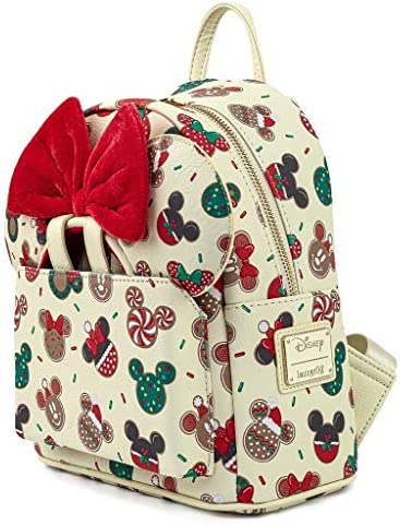 Loungefly Disney Christmas Mickey and Minnie Cookie Mini Backpack with ...