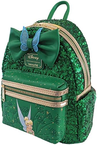 Loungefly Tinkerbell Green Sequin Mini Backpack – DisneyLoungefly.com