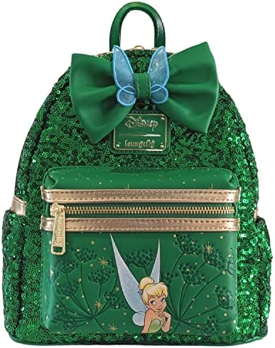 Loungefly Tinkerbell Green Sequin Mini Backpack – DisneyLoungefly.com