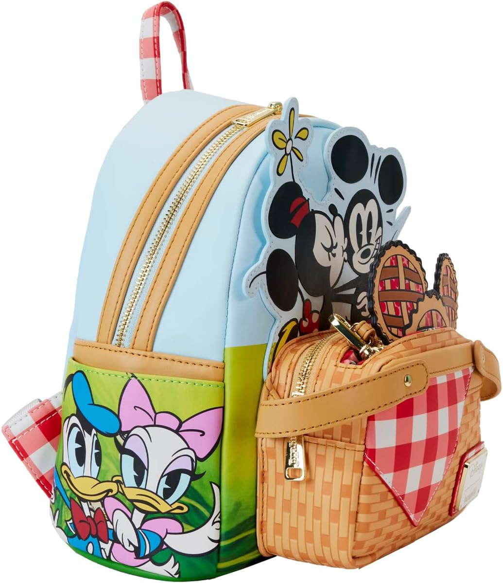 Loungefly Disney Mickey and Friends Picnic Basket Mini Backpack with ...