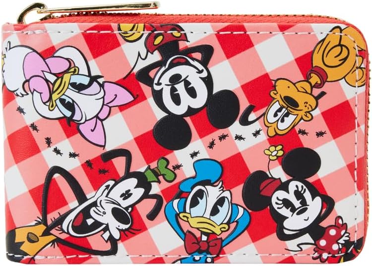 Loungefly Disney Mickey and Friends Picnic Basket Accordion Zip Around ...