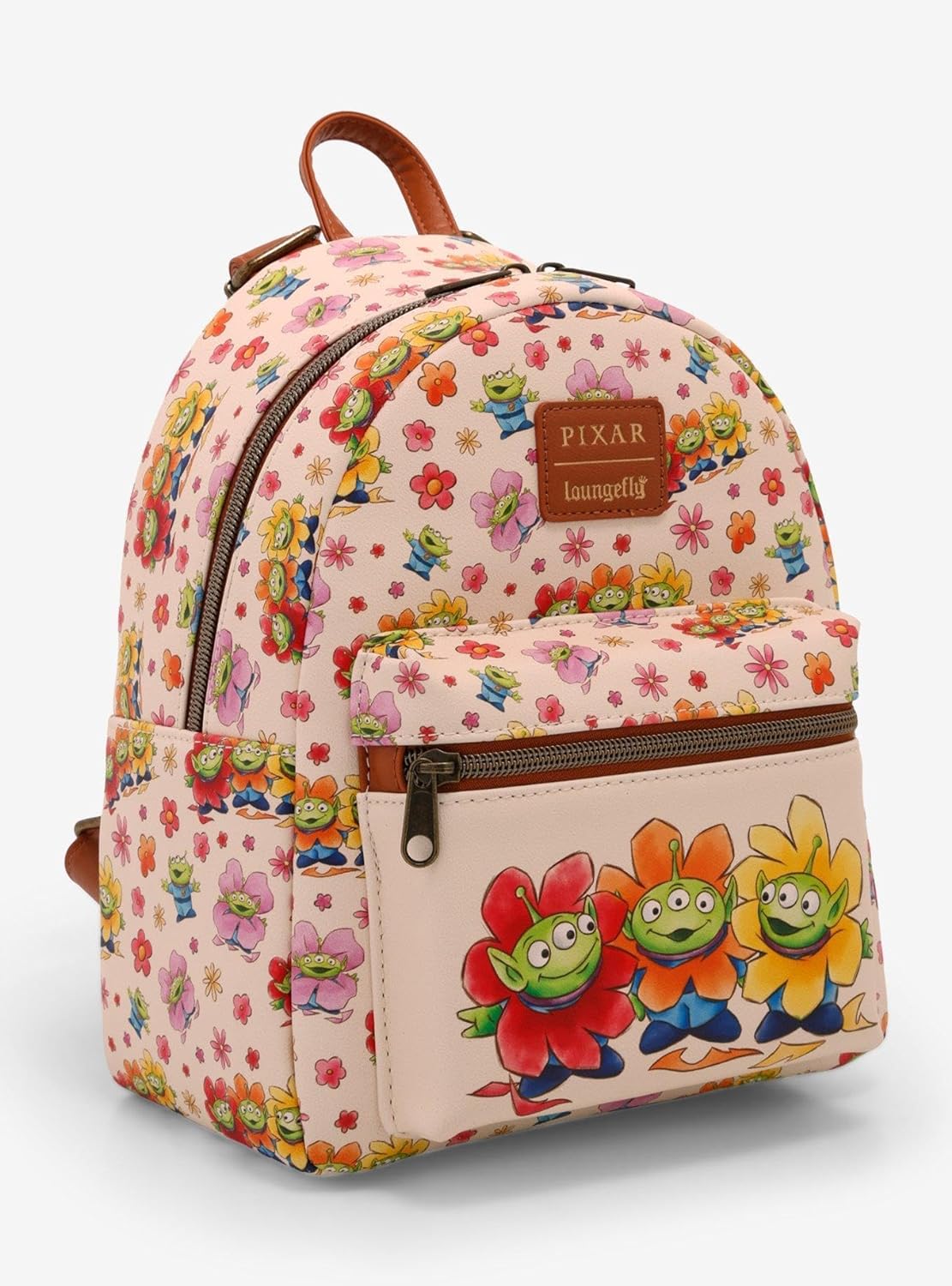 Loungefly Disney Pixar Toy Story Aliens Floral Mini Backpack BROWN ...