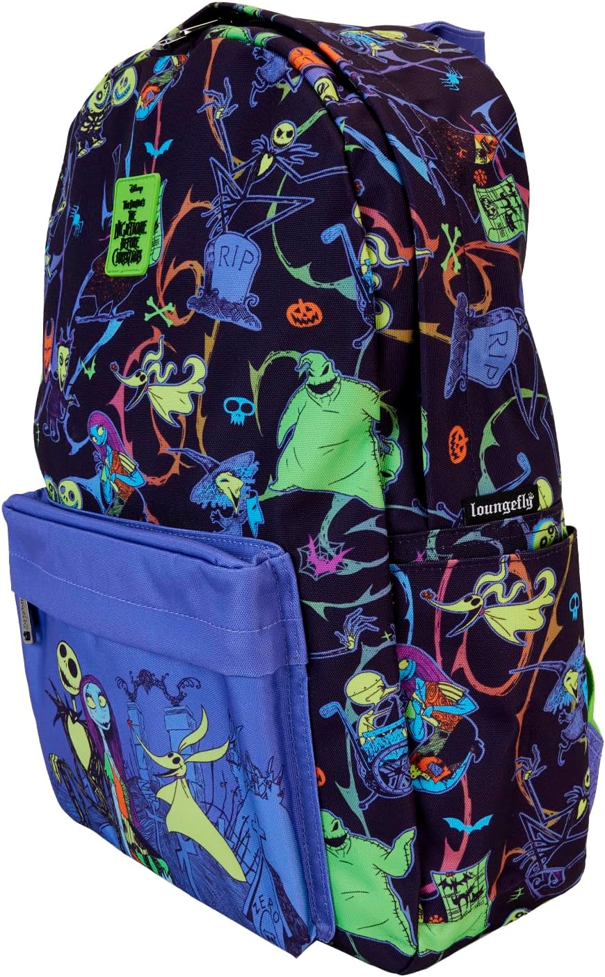 Loungefly Disney NBC Neon Glow-in-Dark Full-Size Nylon Backpack ...