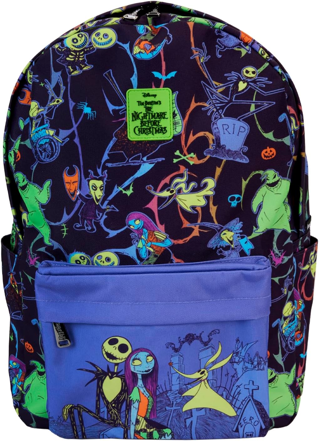 Loungefly Disney NBC Neon Glow-in-Dark Full-Size Nylon Backpack ...