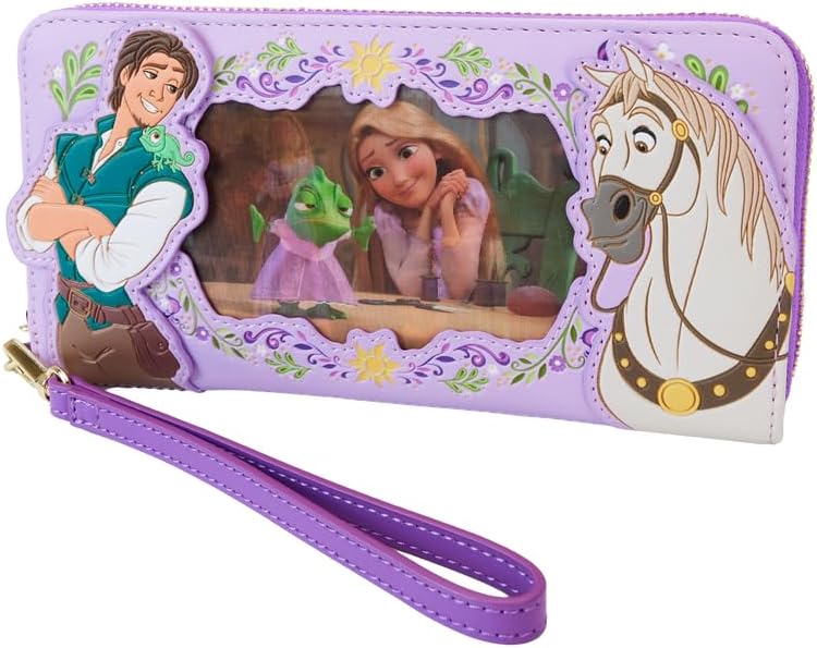 Loungefly Disney Tangled Rapunzel Lenticular Zip Around Wristlet Wallet ...