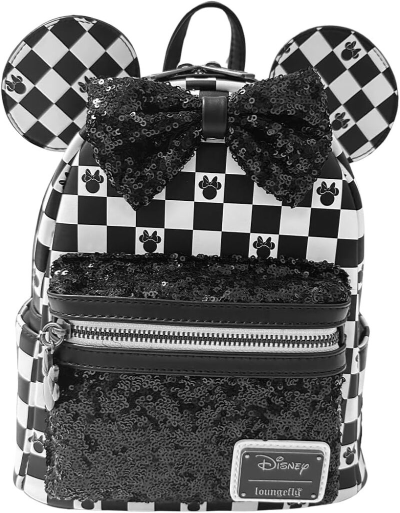 Loungefly Disney Minnie Mouse Checkered Sequin Backpack ...