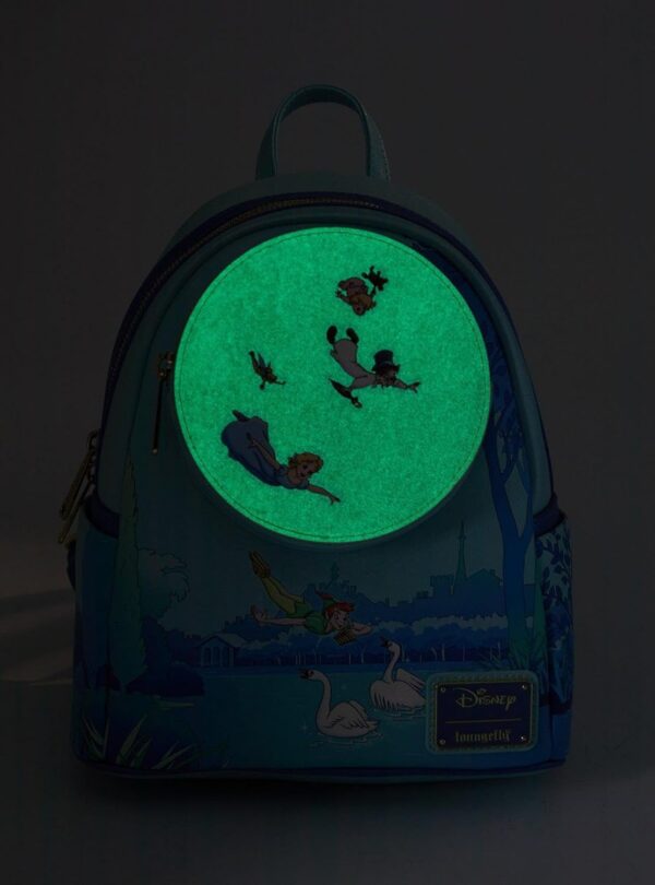 Loungefly Disney Peter Pan Flying Full Moon Glow-in-the-Dark Glitter ...