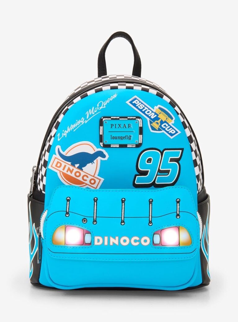 Loungefly Disney Pixar Cars Lightning McQueen Dinoco Light-Up Mini ...