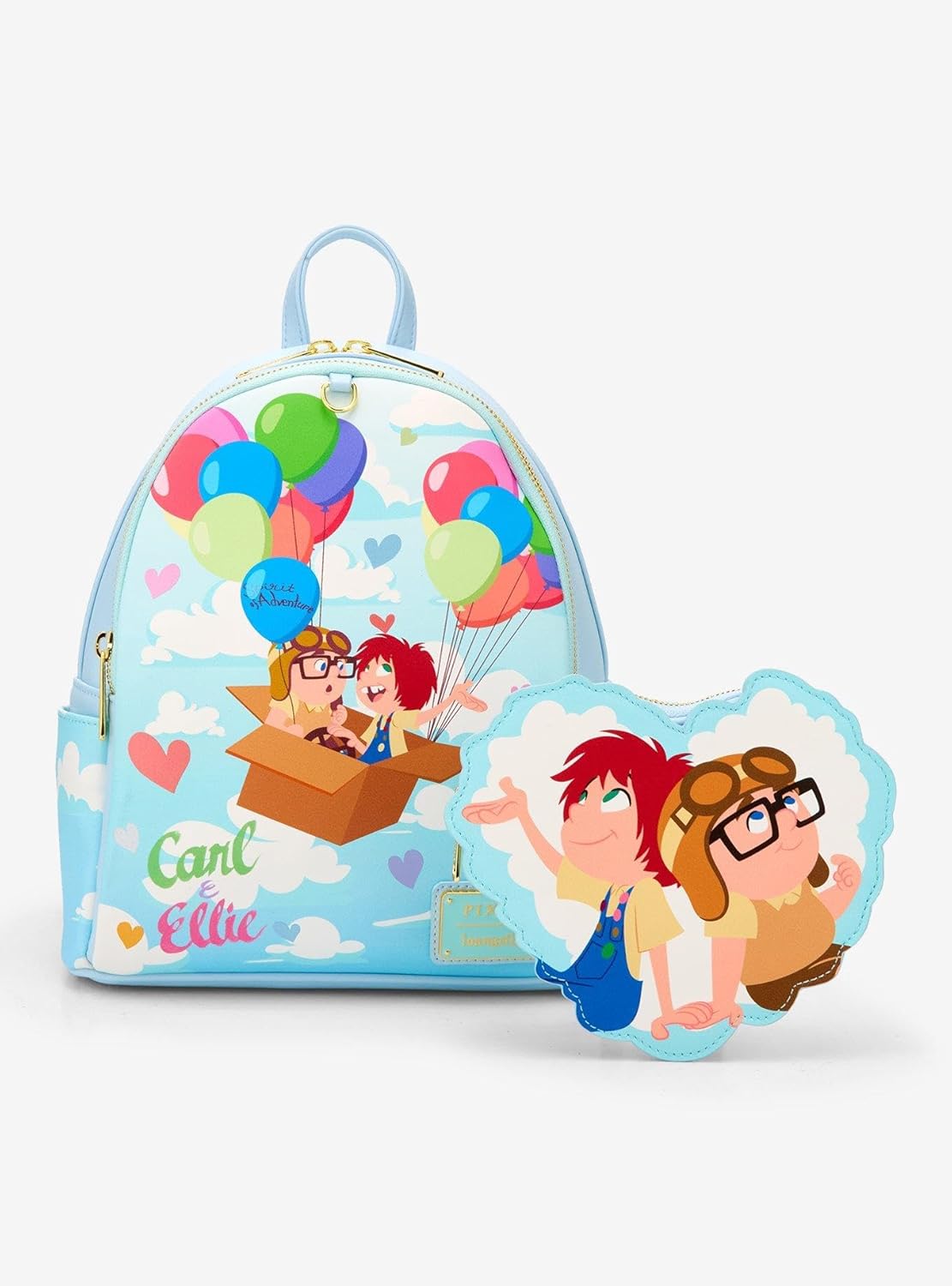 Loungefly Disney Pixar Up Carl & Ellie Balloon Mini Backpack with Coin ...