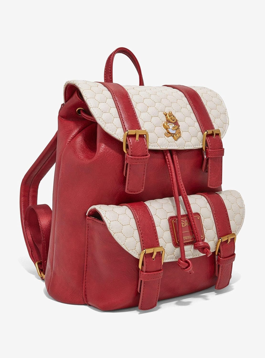 Loungefly Disney Winnie the Pooh Honeycomb Pattern Buckle Strap Mini ...