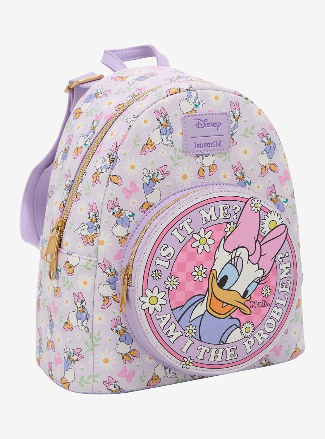 Loungefly Disney Daisy Duck Am I The Problem? Mini Backpack LIGHT ...